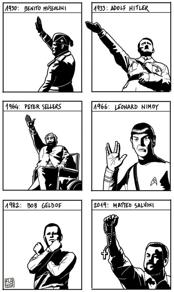 evoluzione del saluto romano • a bit salty